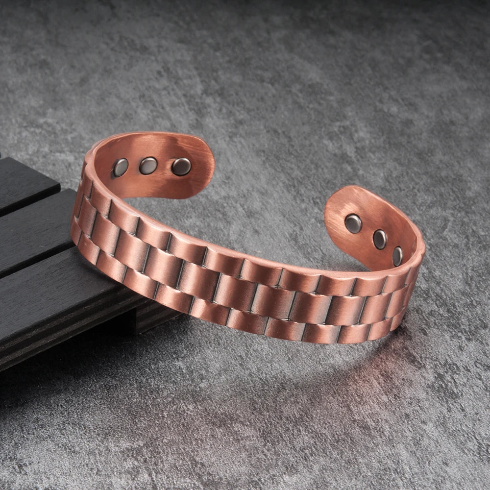 Vinci Enigma Pure Copper Magnetic Bangle – CopperTownUSA